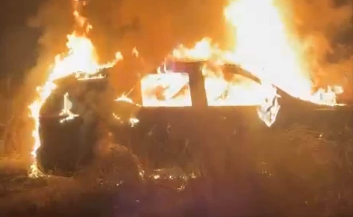 Toyota Fortuner Catches Fire, Burnt Body Found, Cops Probe Murder Angle