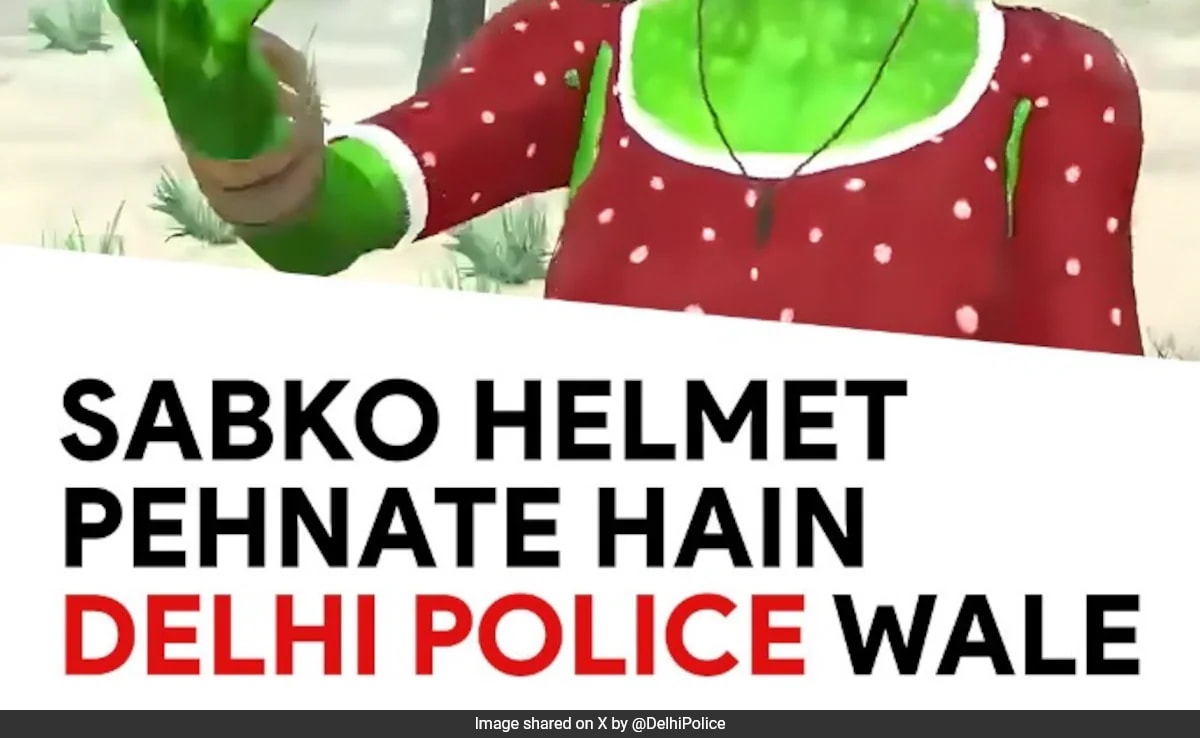 Delhi Polices Hilarious Road Safety Advisory Features Ganji Chudail