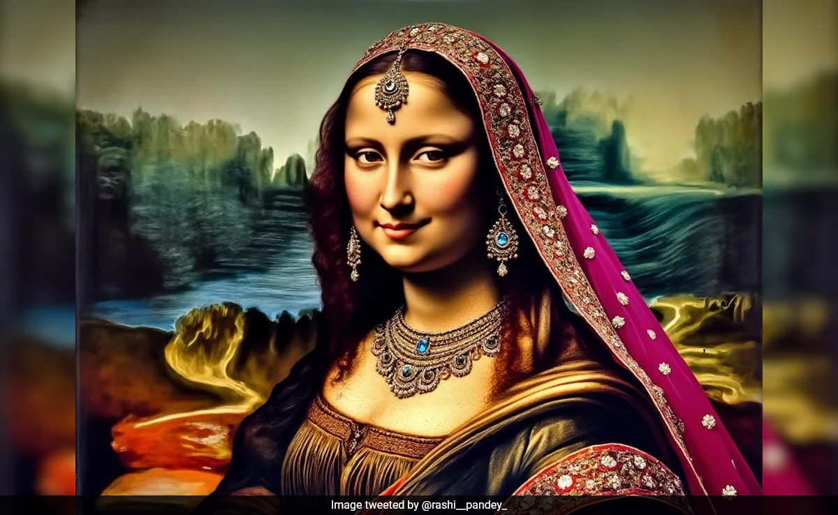 Delhi University Student Creates Indian Version Of Mona Lisa Using AI ...