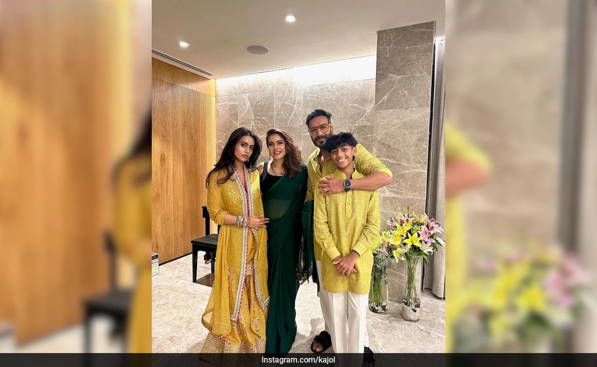 Nysa Devgan Slayed In A Mustard Sharara Set With Contrasting Red And ...