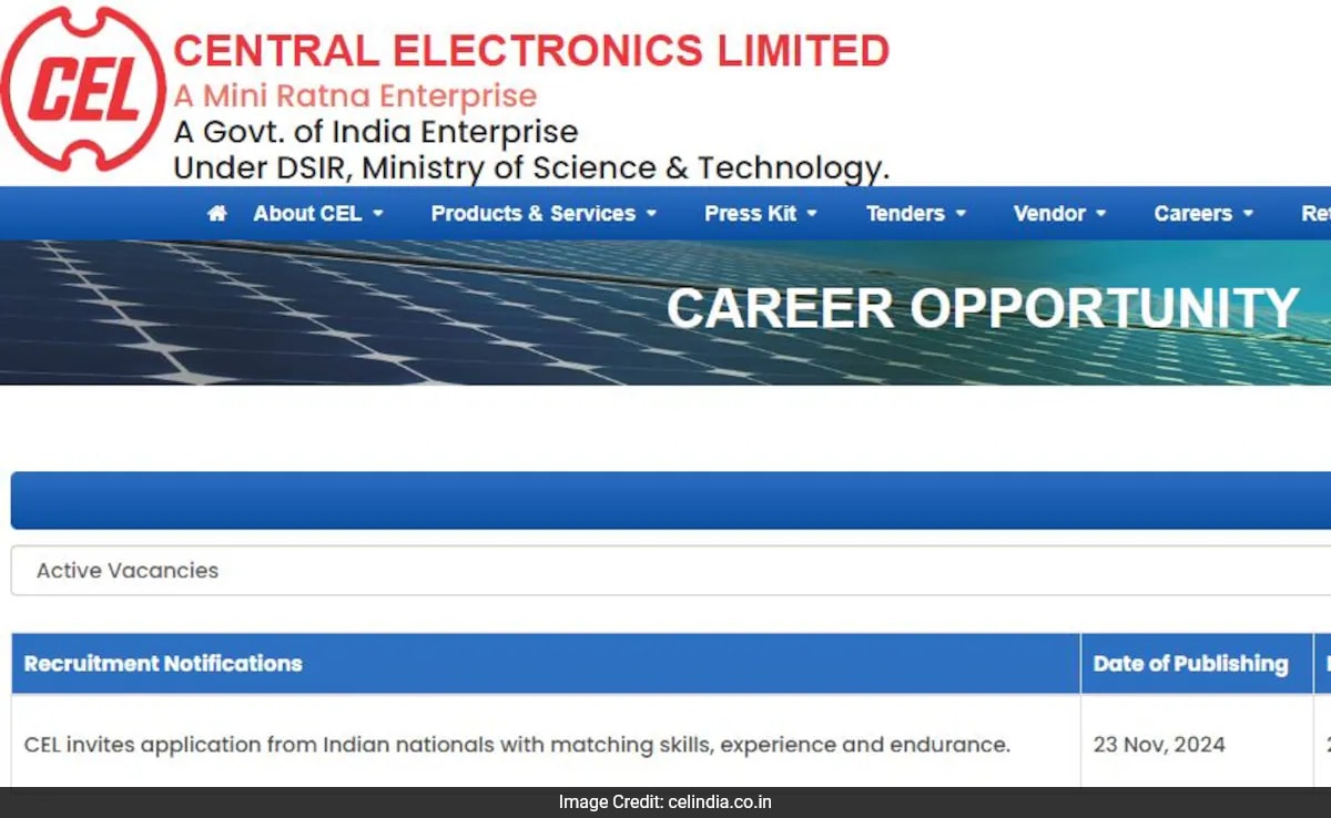 Central Electronics Limited Recruitment 2024: Application Begins For ...