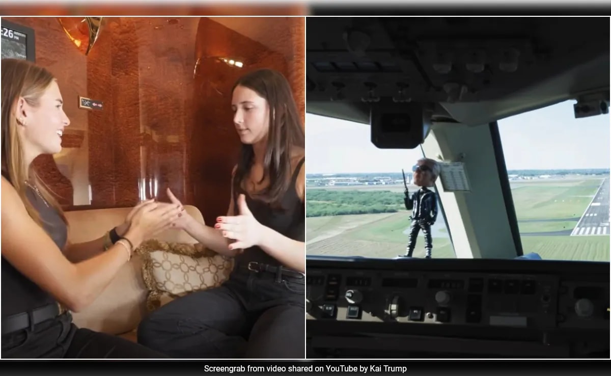 Video: Kai Trump Gives Grand Tour Of Grandpa Donald's Private Jet, Elon ...