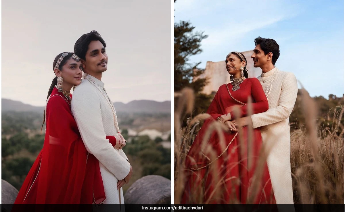 For Their Wedding Ceremony In Rajasthan, Aditi Rao Hydari And Siddharth Take A Spin As A ...
