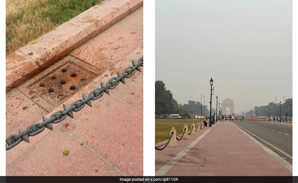 इंडिया गेट के सामने कर्तव्य पथ पर दिखे गुटखा के दाग, वायरल तस्वीर पर ...