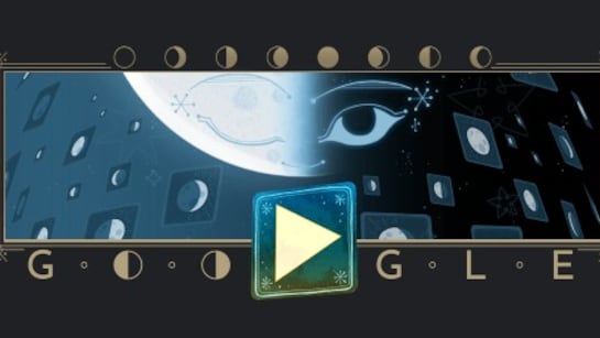 half moon phase google doodle