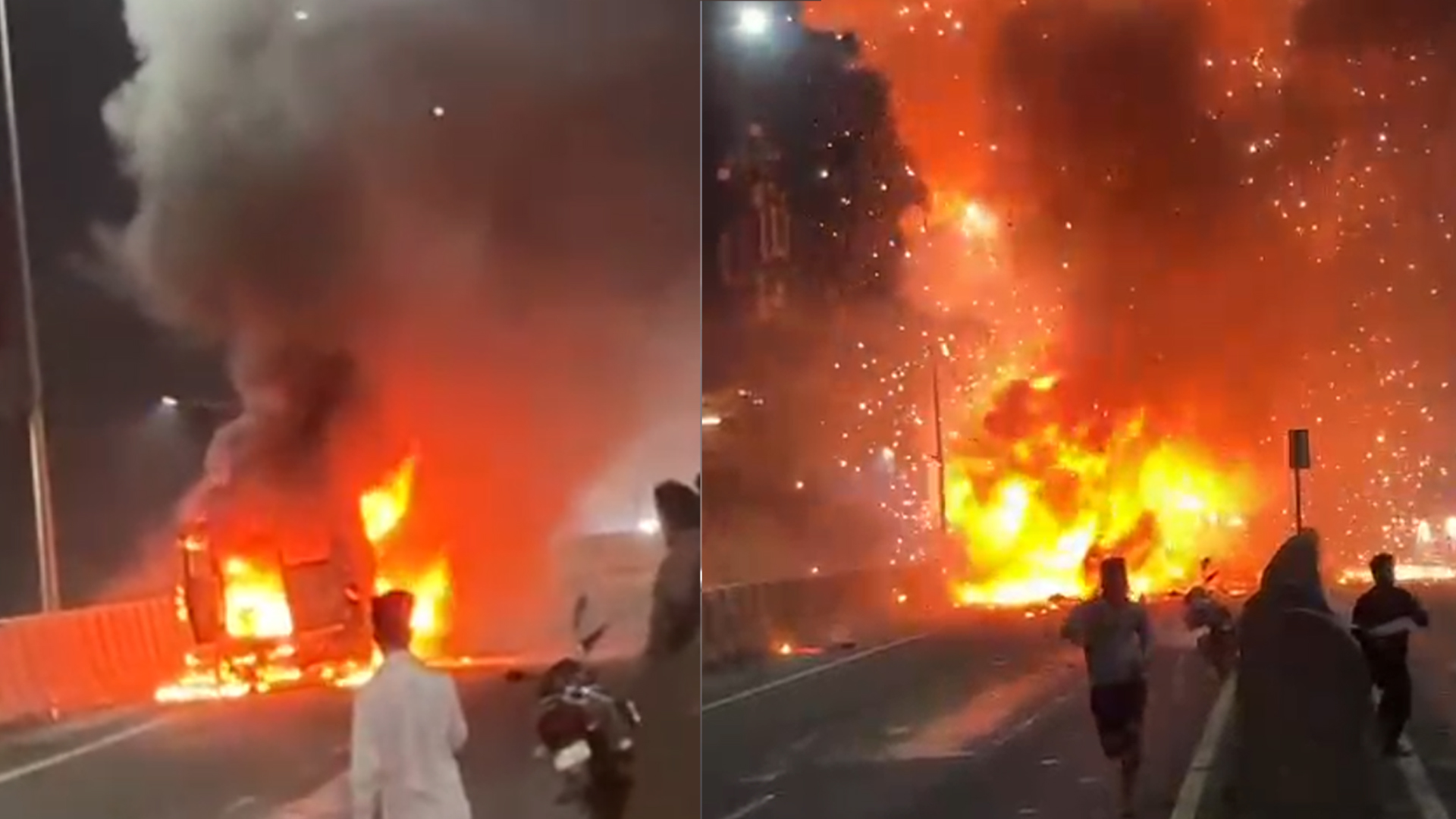 Oxygen cylinder Burst After Ambulance Caught Fire In Maharashtra