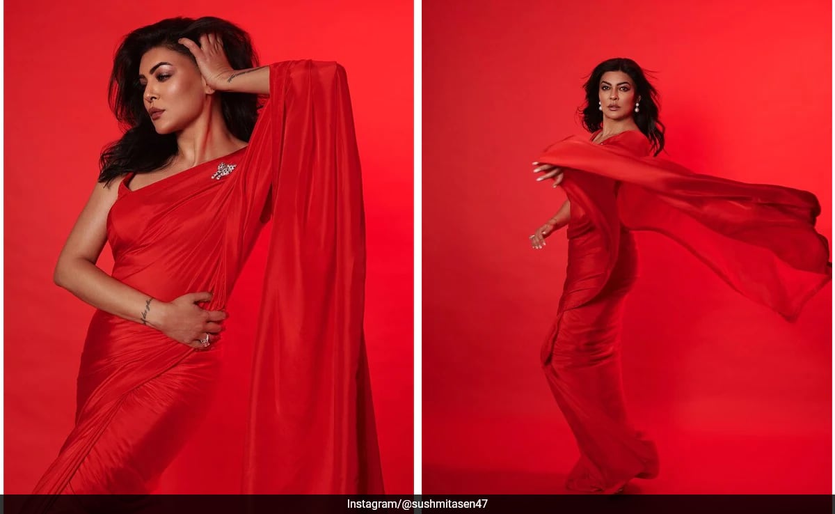 Sushmita Sen's Red Saree With Her Own Jewellery Gave This Festive ...