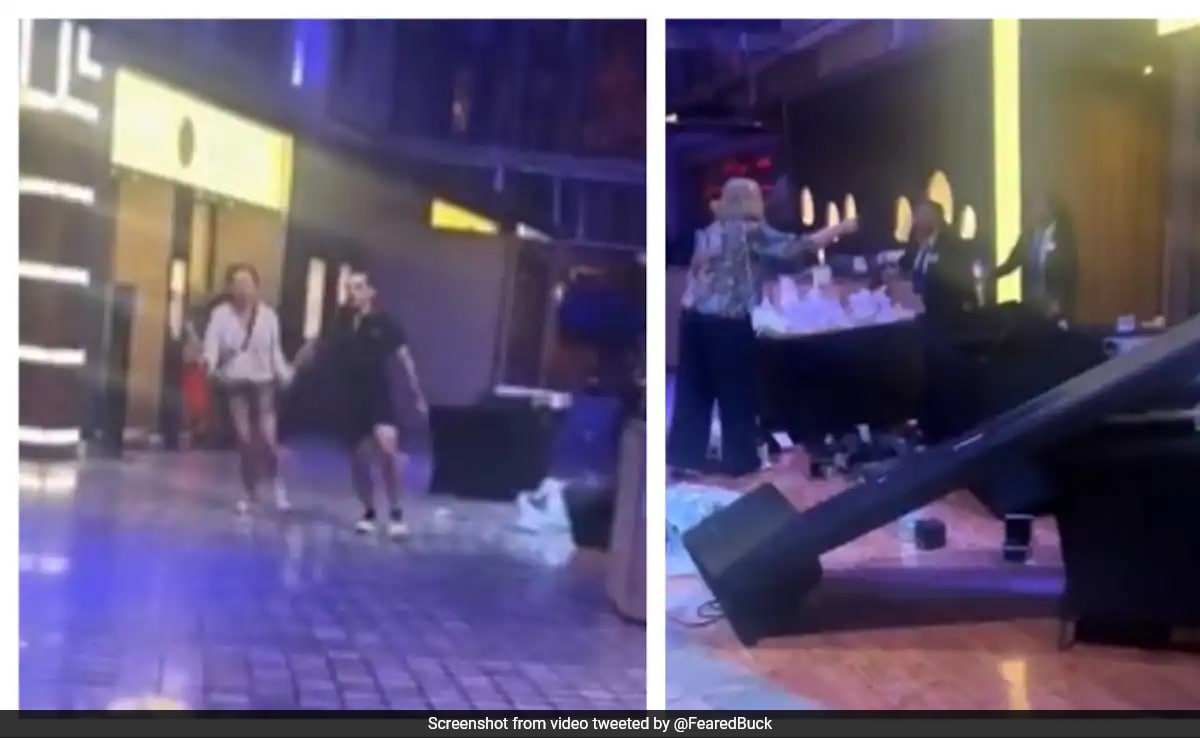 Watch: Passengers Run For Safety As Royal Caribbean Cruise Ship Tilts ...