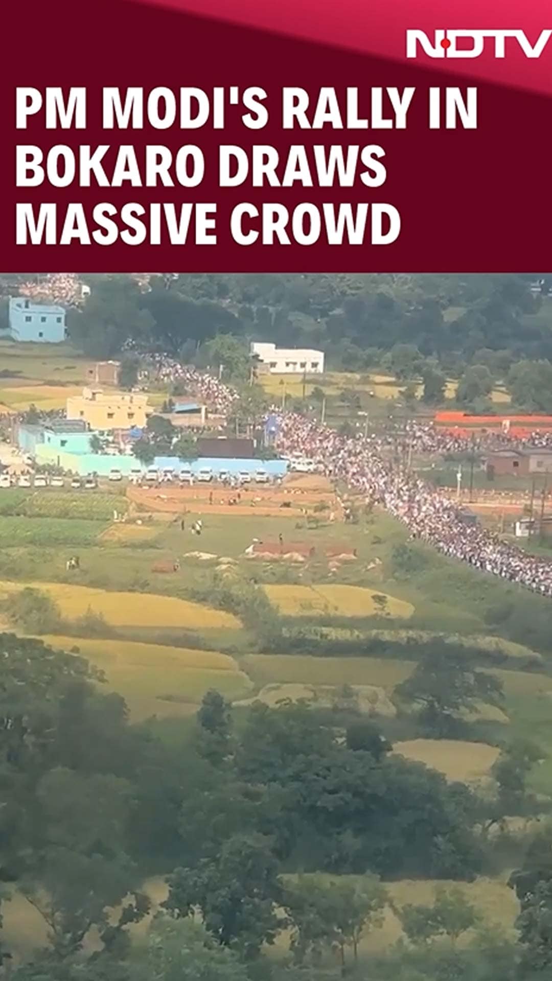PM Modi's Rally In Jharkhand's Bokaro Draws Massive Crowd