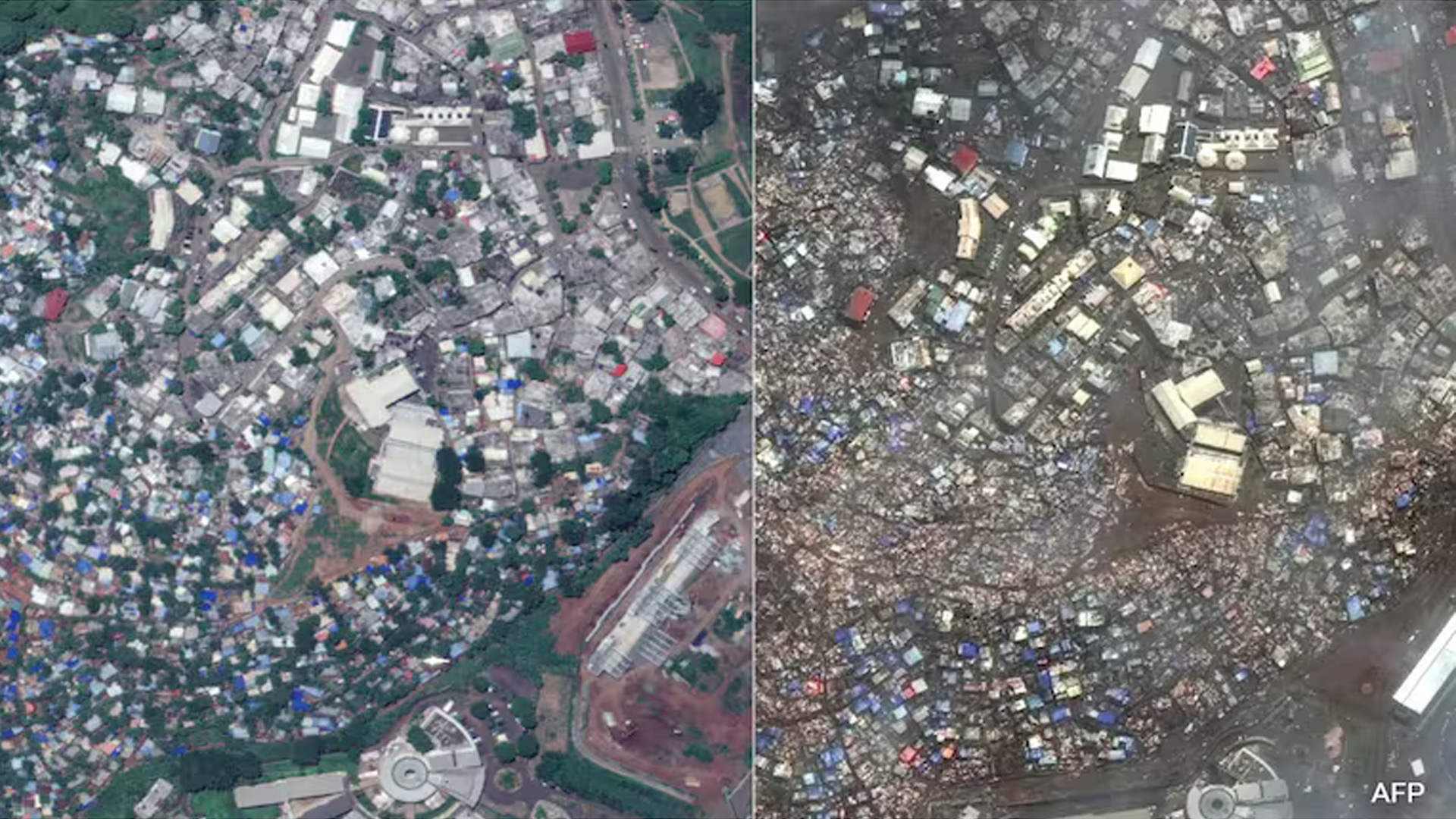 Satellite Photos Show Cyclone Chido's Scale Of Devastation In Mayotte