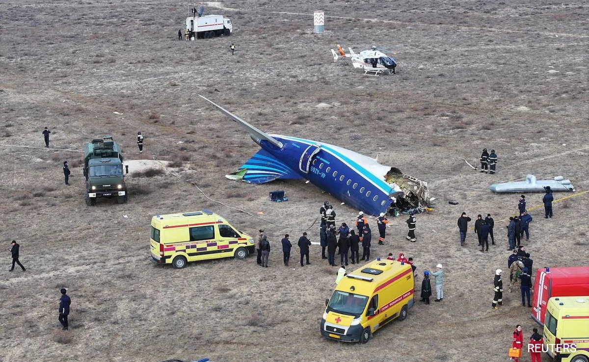 Azerbaijan Airlines Plane With 67 On Board Crashes Near Aktau City In ...