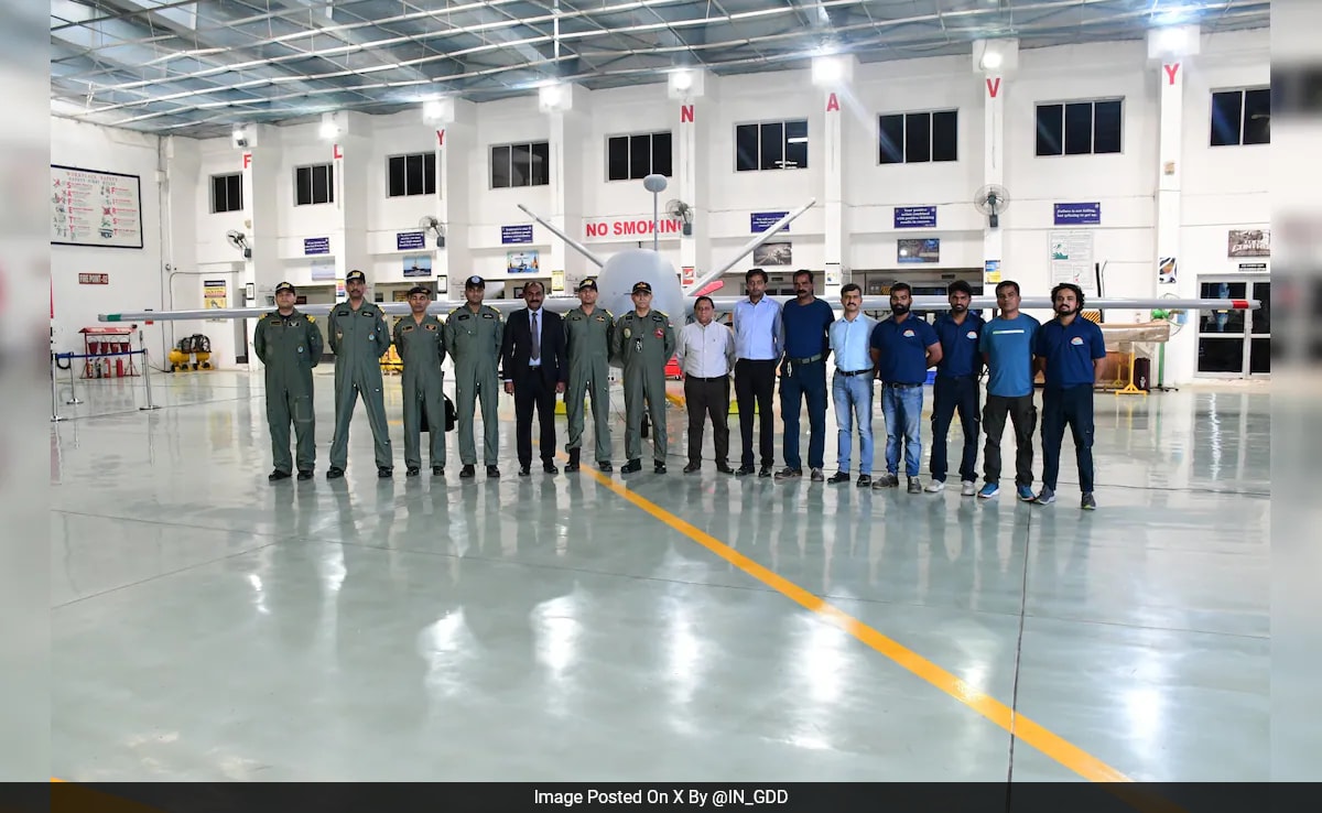 Adani Defence Delivers 2nd Drishti-10 Drone To Navy For Maritime Security