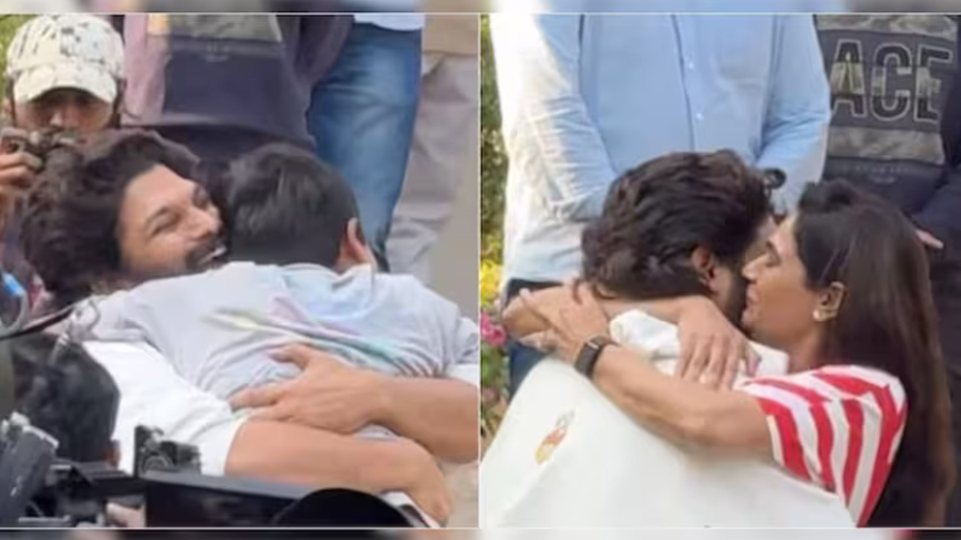 Allu Arjun Hugs Teary-Eyed Wife Sneha Reddy, Kisses Kids After Spending ...