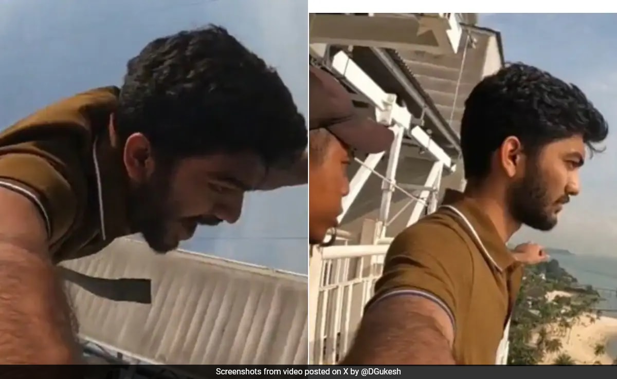 Watch: D Gukesh Celebrates World Chess Championship Win With Bungee Jump