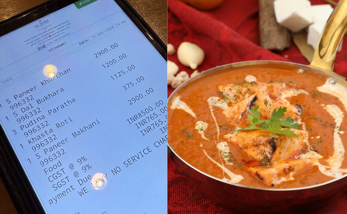 Paneer Makhani for Rs 3000 bill from luxurious hotel in Mumbai gone ...