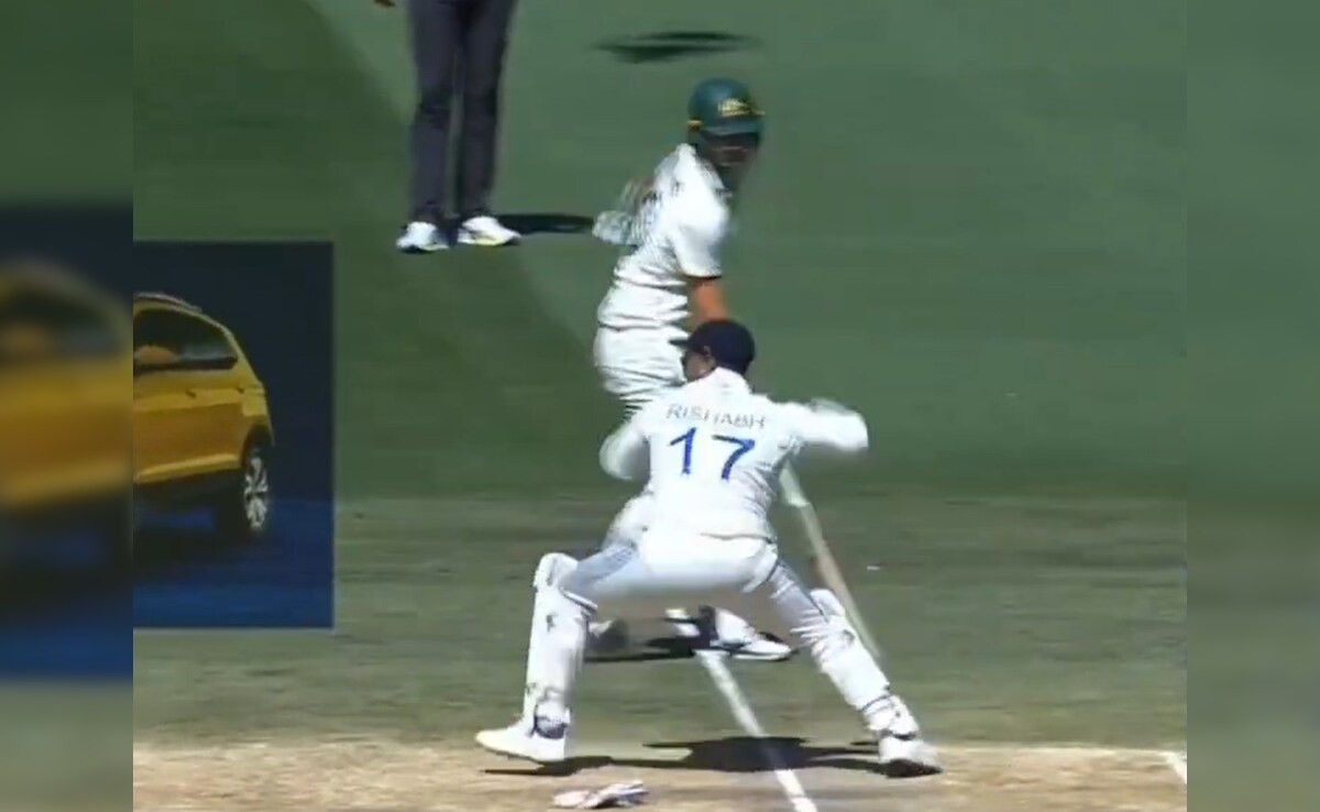 VIDEO: तीर की तरह आई नीतीश रेड्डी की गेंद, पलक झपकते ही ऋषभ पंत ने ...
