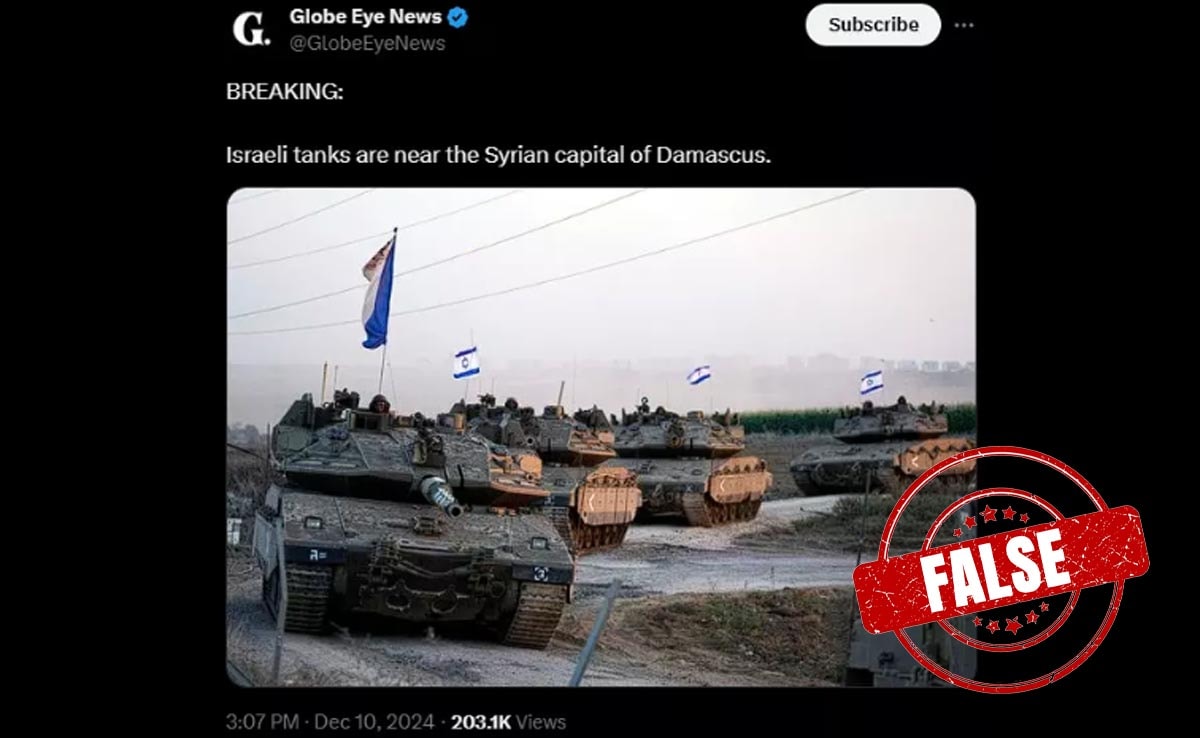 Were Israeli Tanks Spotted Outside Damascus? A Fact Check