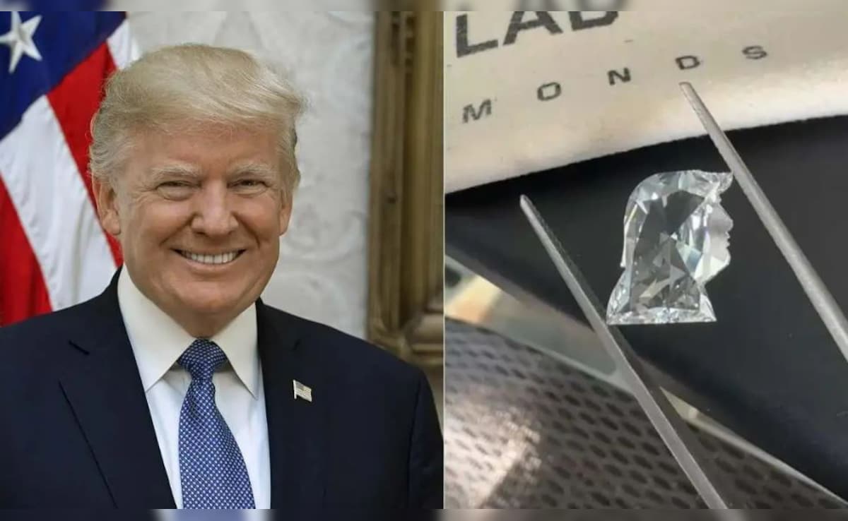 गुजरात के ज्वैलर्स ने हीरे पर उकेरा Donald Trump का चेहरा, कीमत जान होश ...