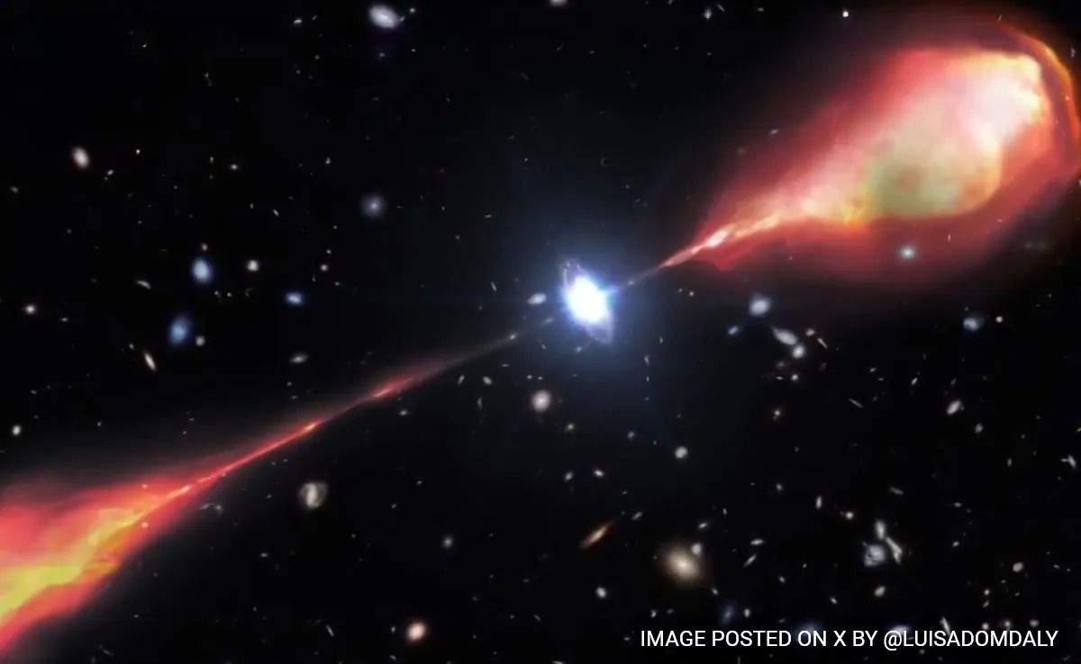 Largest Radio Jet, Twice As Wide As Milky Way Galaxy, Found In Distant ...