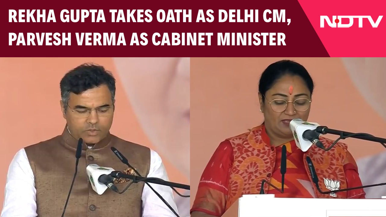 Rekha Gupta Takes Oath As Delhi CM, Parvesh Verma Sworn In As Cabinet ...