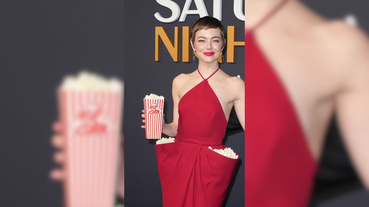 Emma Stones Popcorn Dress Is A Quirky Red Carpet Ode To The Beloved ...