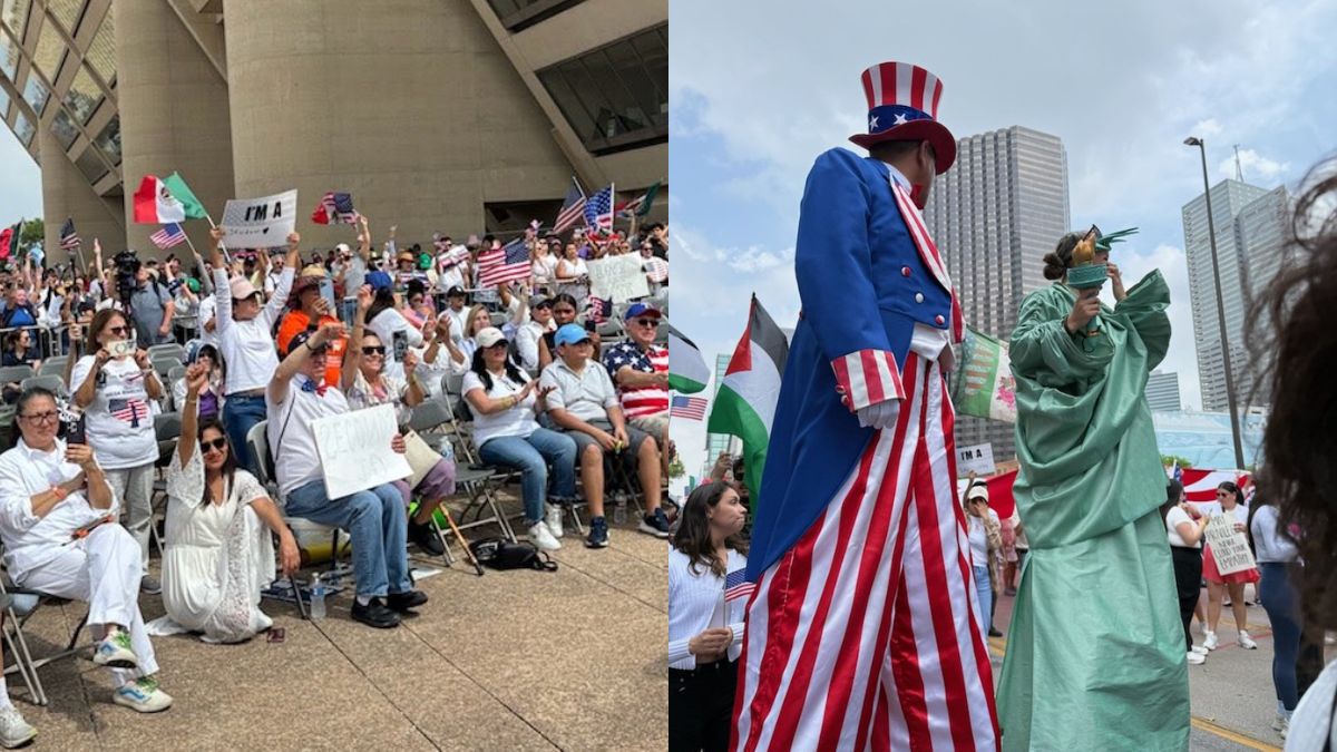 Thousands March In Dallas To Protest Trump's Immigration Policies