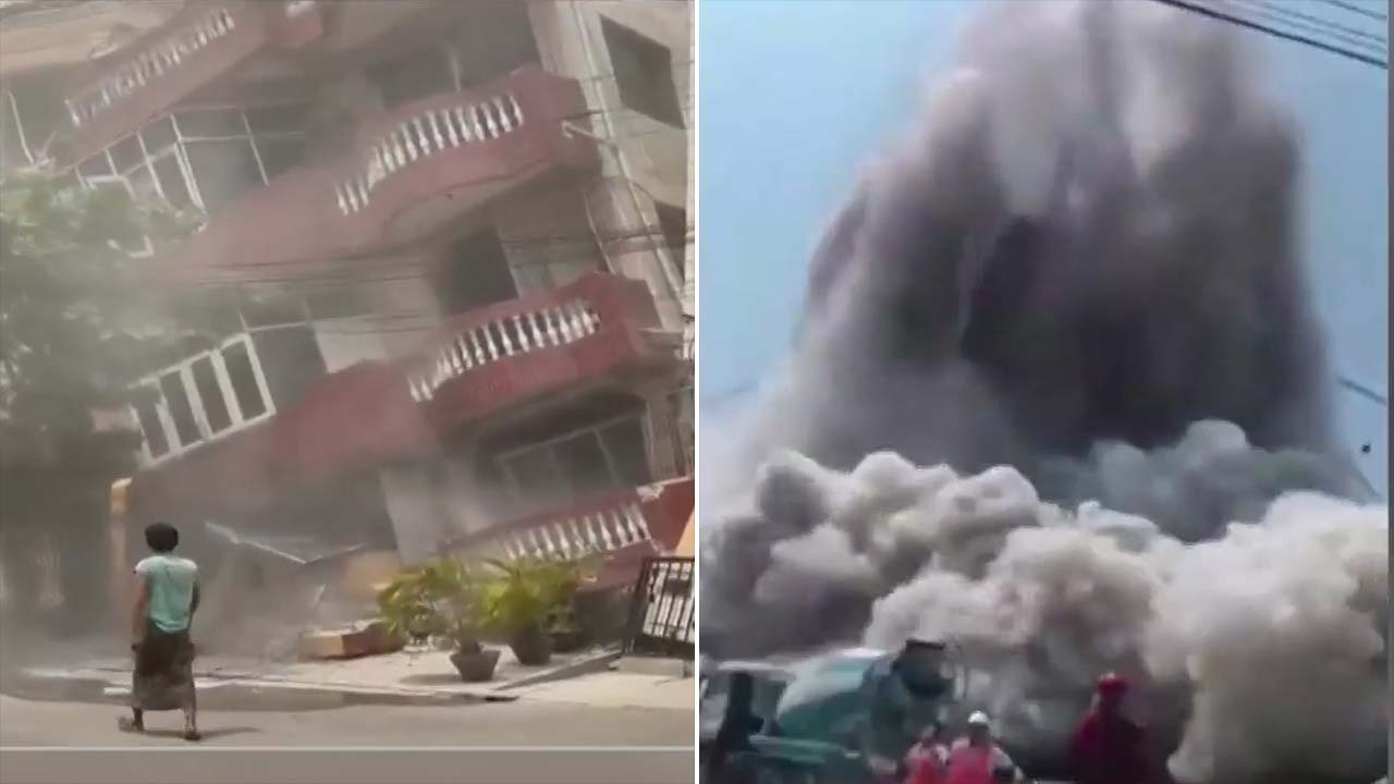 Watch: Panic In Myanmar, Bangkok As Buildings Collapse, Airport Damaged ...