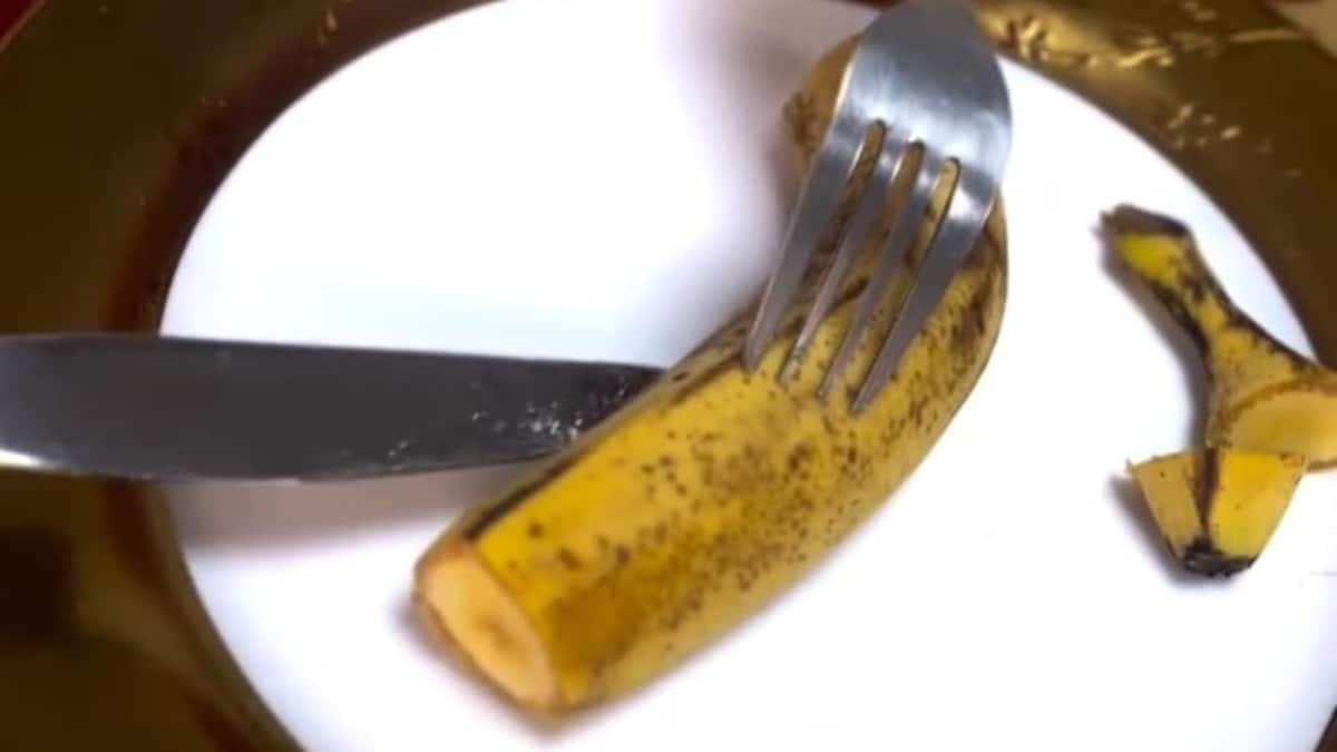 Viral Video Shows Formal Way To Eat Banana With Fork And Knife ...
