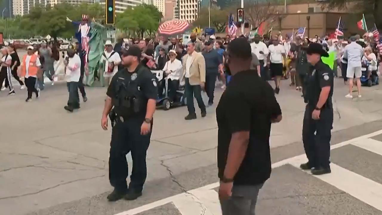 Thousands March In Dallas To Protest Trump's Immigration Policies