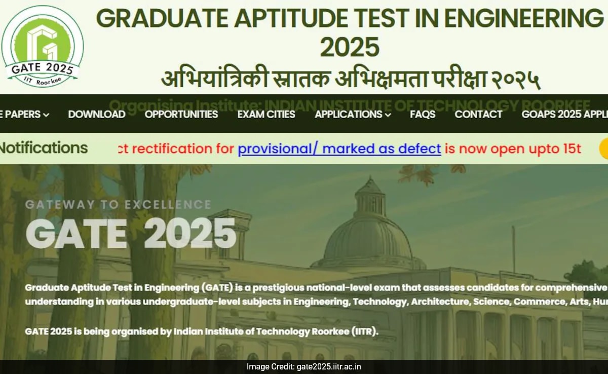 GATE Result date 2025 To Be Released Shortly, Check Direct Link Here ...