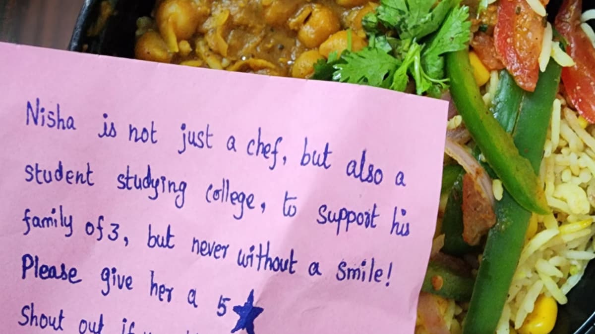 Customer Gets "Wholesome" Note With Food Order, But Internet Is ...
