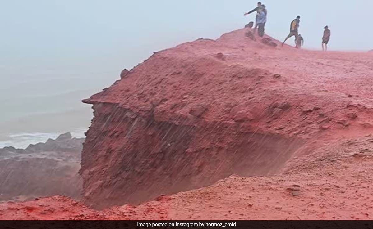 Watch: Iran Beach Turns Bright Red After Mysterious Blood Rain