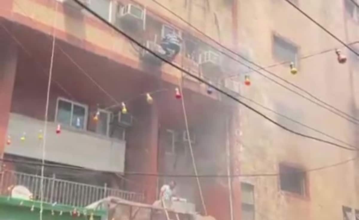 Fire Breaks Out At Building In Noida Sector-18