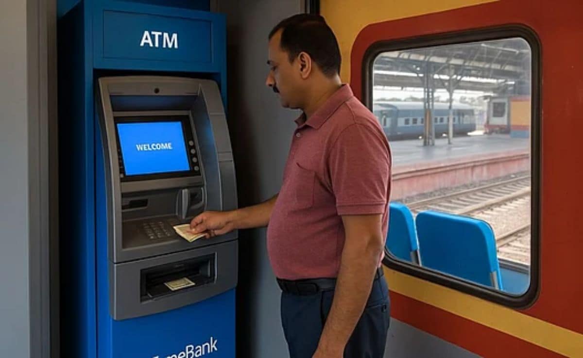 indian railways ATM service inside train in mumbai Manmad panchvati express