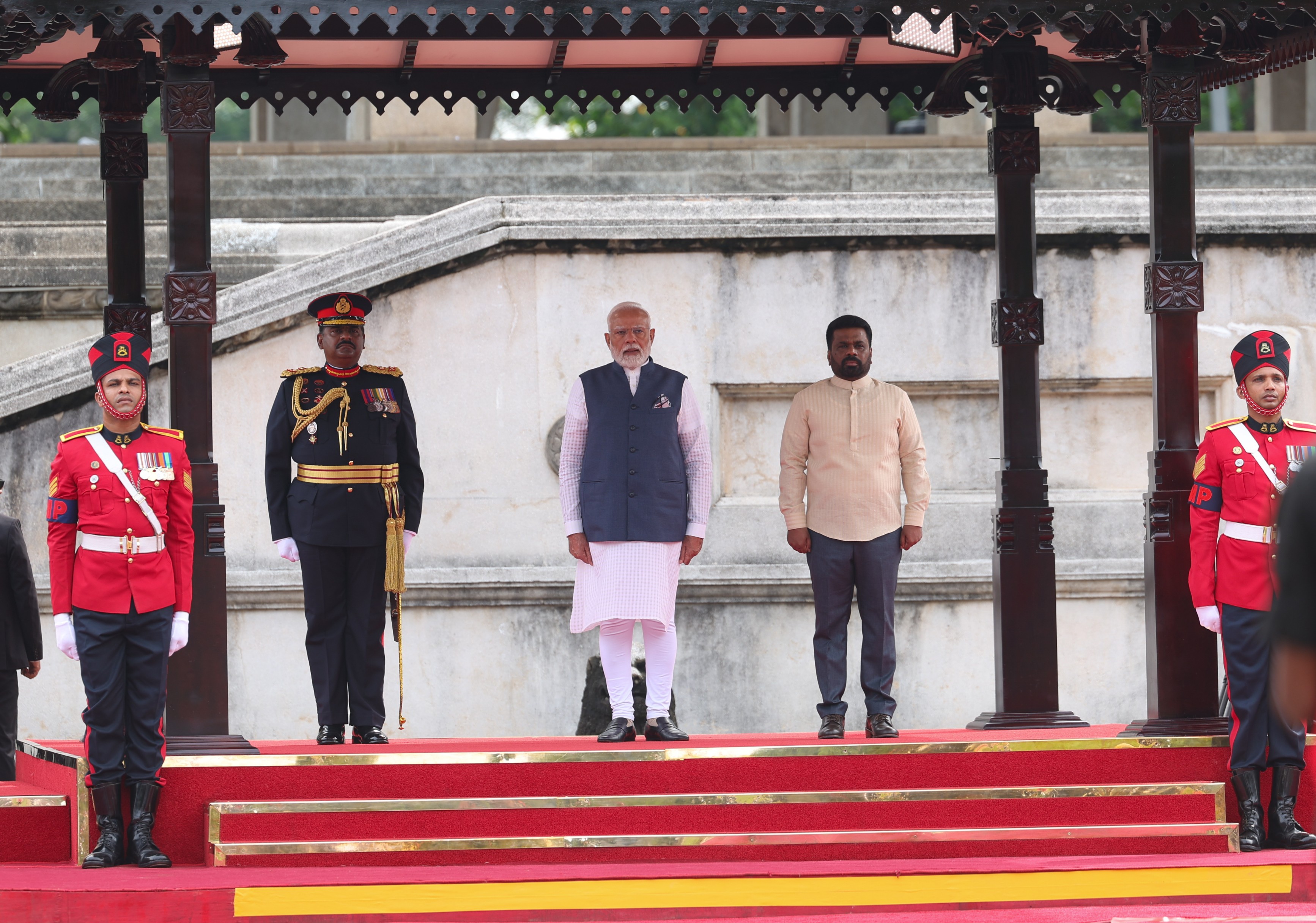PM Modi Receives Ceremonial Welcome As He Begins Sri Lanka Visit