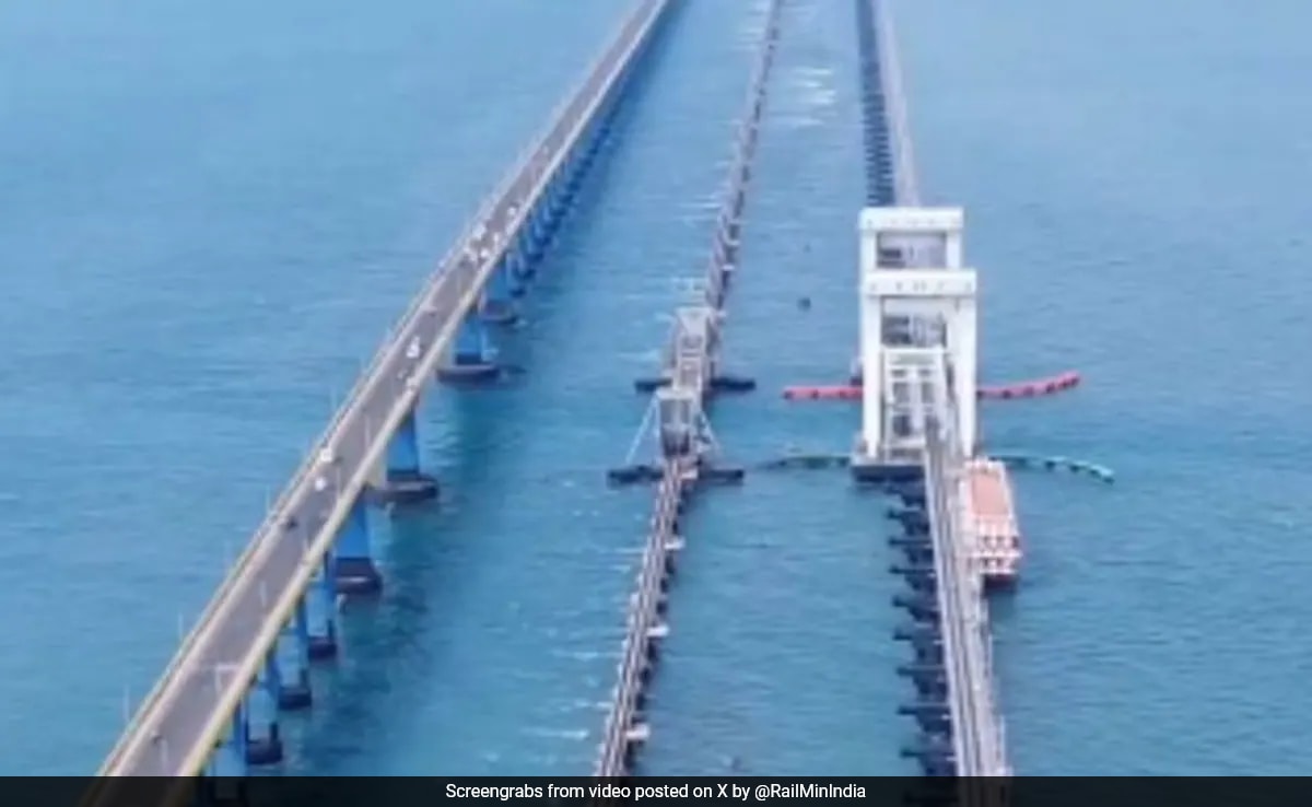 India's 1st Vertical Lift Railway Sea Bridge To Open In Rameswaram Tomorrow
