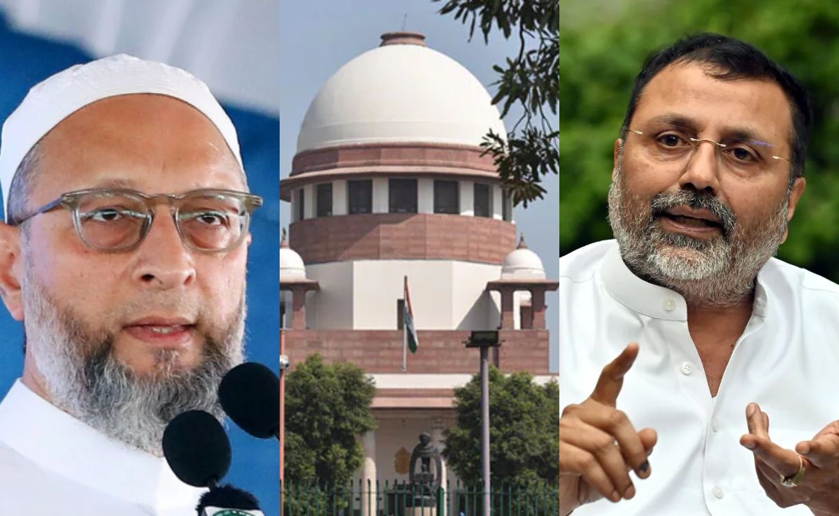 Supreme Court, Nishikant Dubey, Asaduddin Owaisi: Tubelights, Thumbs Up: A Owaisi Slams BJP MPs ...
