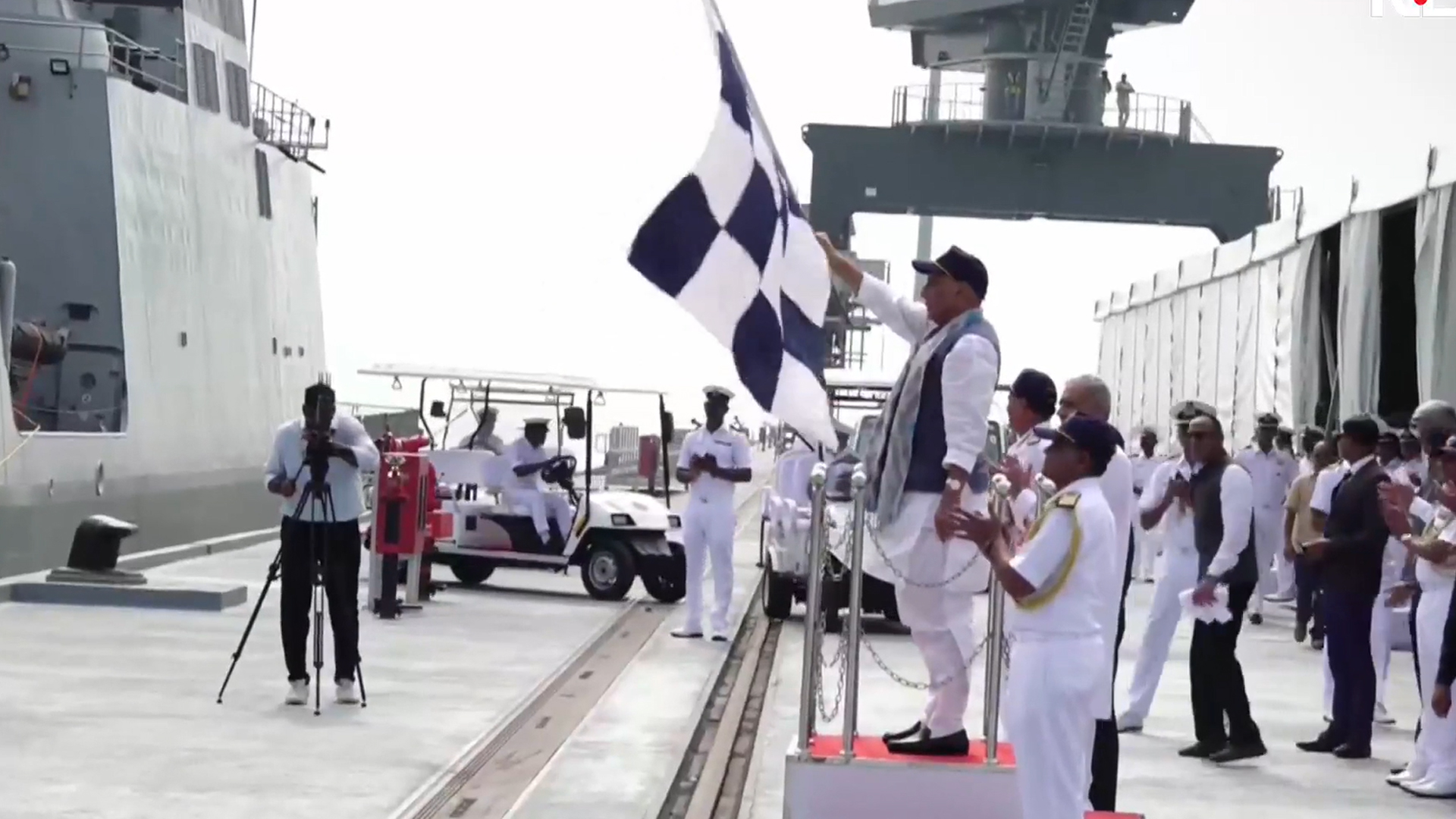 Defence Minister Inaugurates Indian Ocean Ship SAGAR At Karwar Naval Base