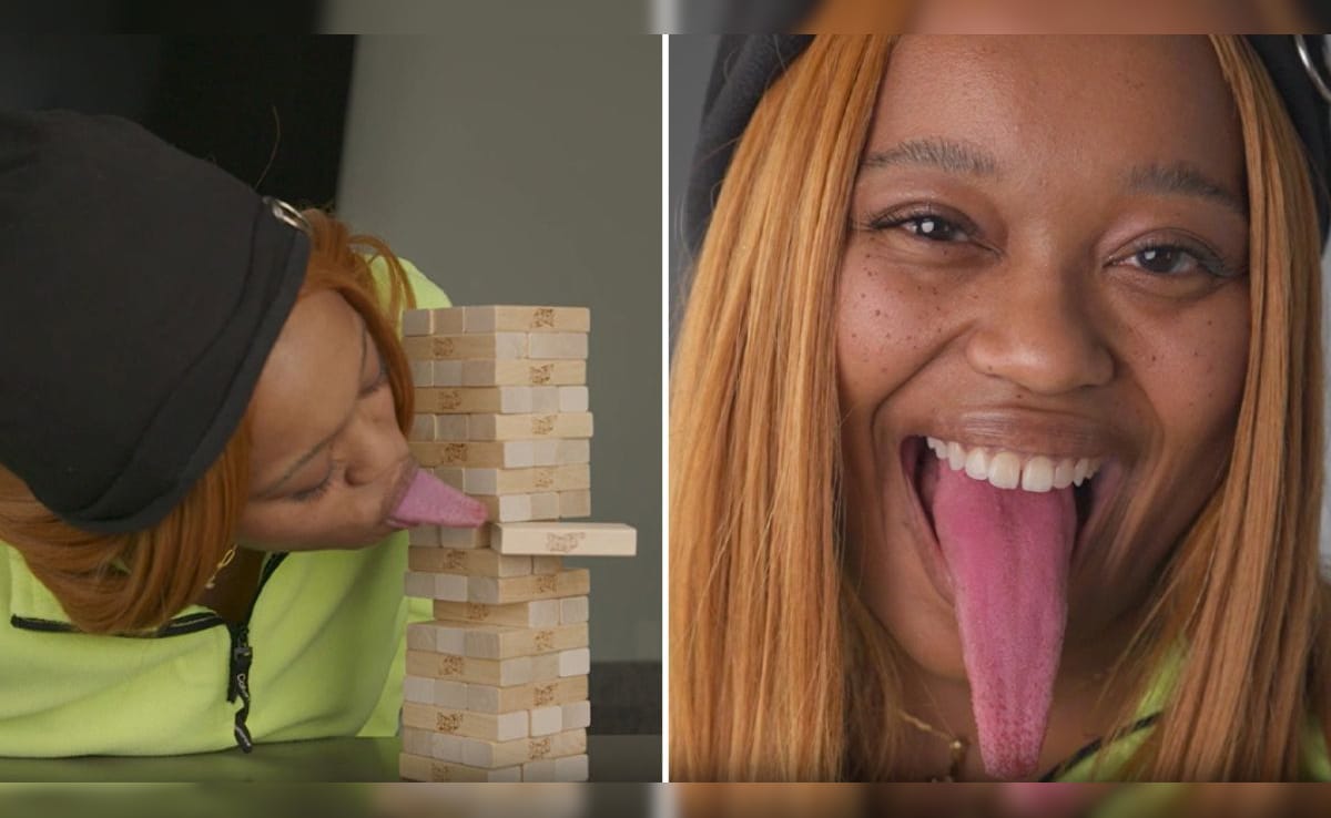 biggest tongue in the world woman