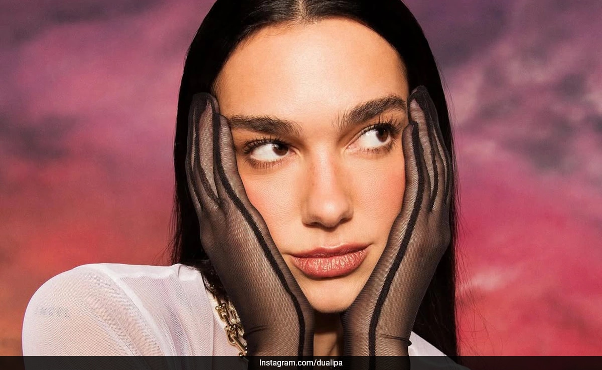 Dua Lipa Aces Her Face Card In A Peach-Perfect Monotone Glam Look