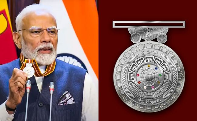 PM Modi Gets Sri Lanka's Highest Civilian Award Mithra Vibhushana ...