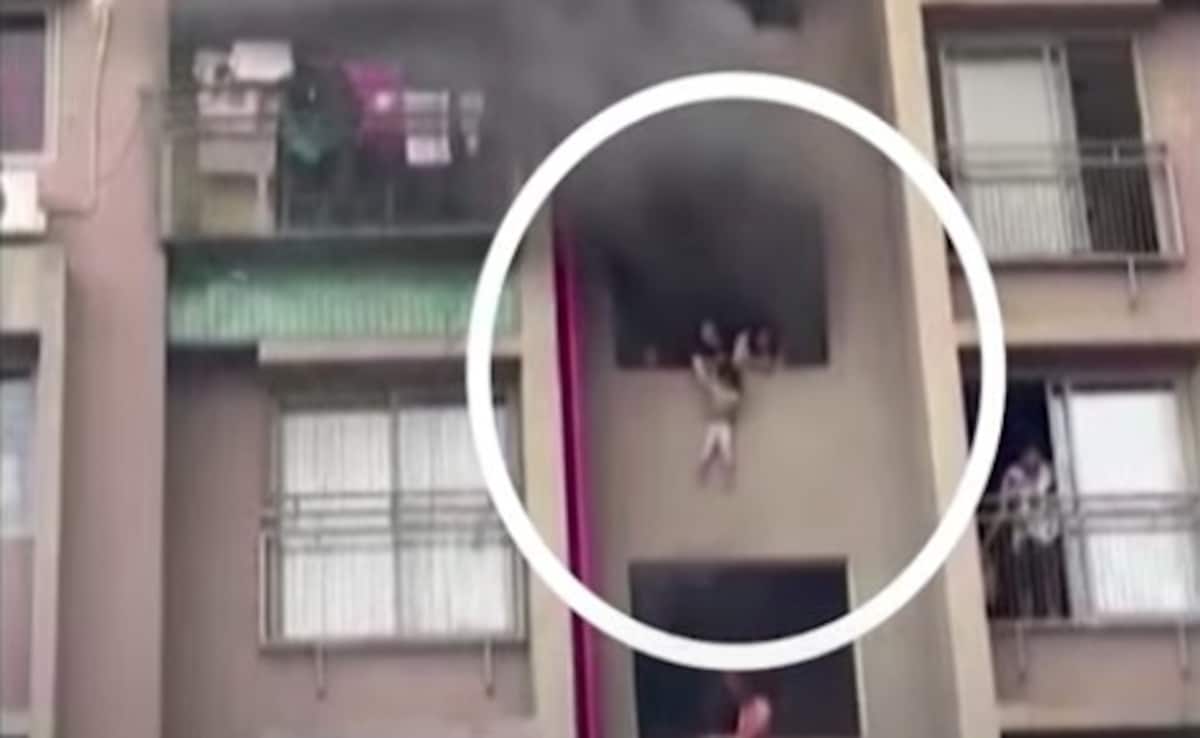 ahmedabad-fire-massive-fire-broke-out-in-an-apartment-video