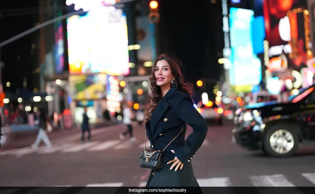 Sophie Choudry Is Riding High On Her New York Strut And Times Square Glow