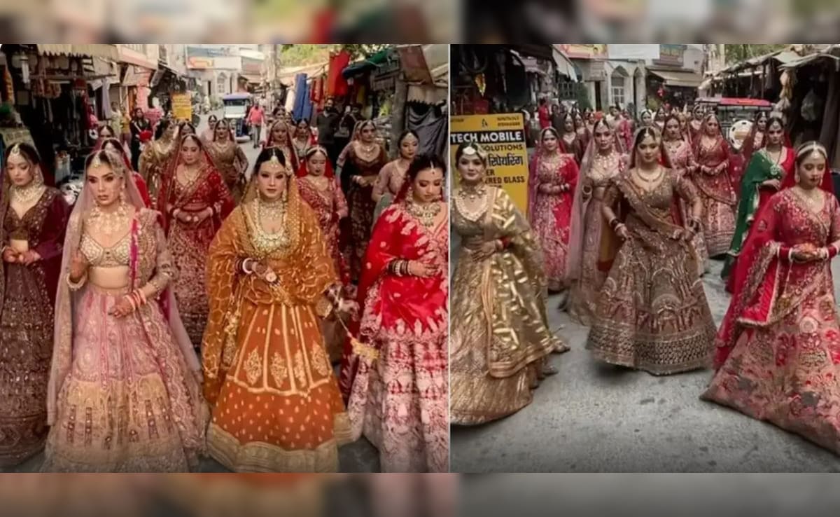 सड़कों पर उतरी सजी-धजी दुल्हनों की टोली, 16 श्रृंगार देख थम गईं हर किसी ...