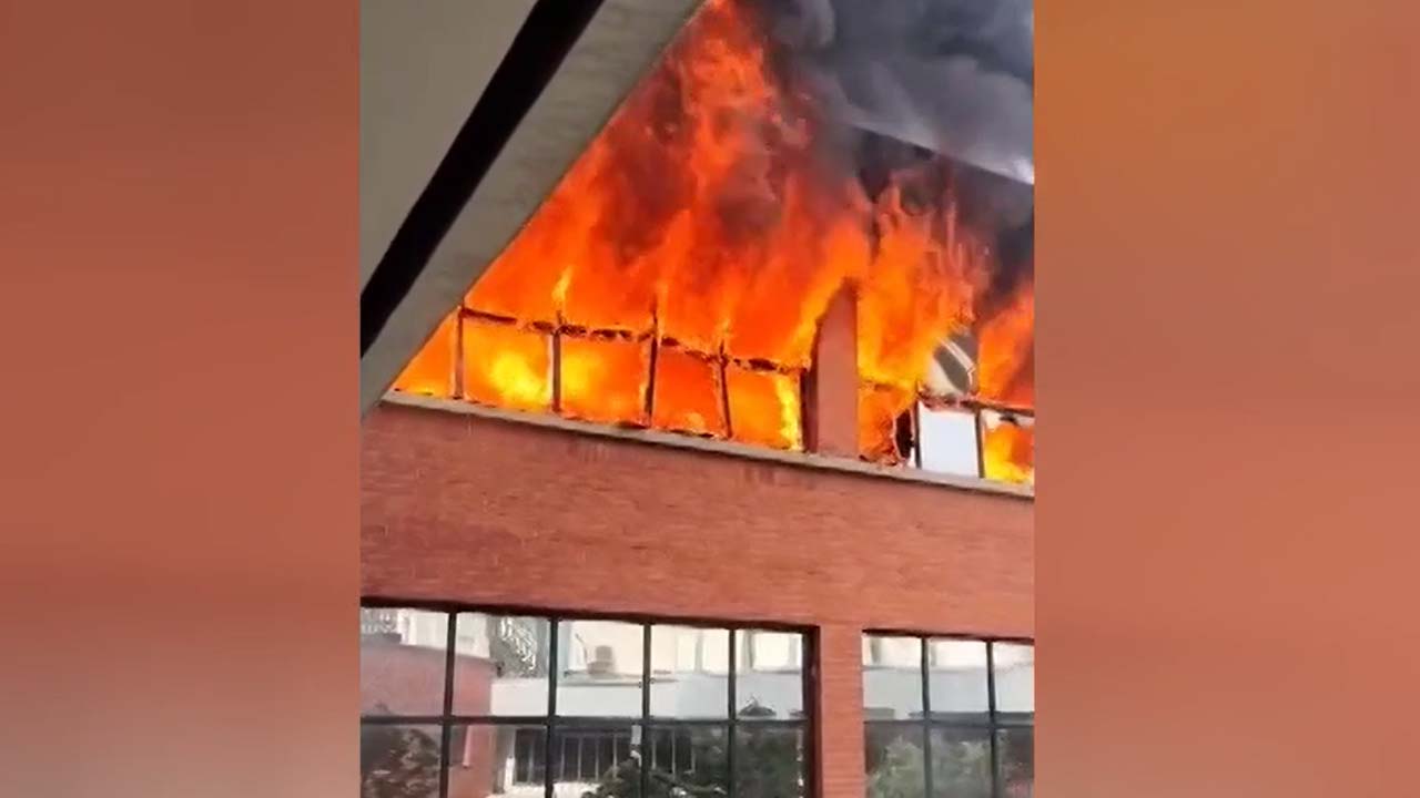 Video: Huge Fire Erupts At Delhi College, 11 Fire Engines At Spot