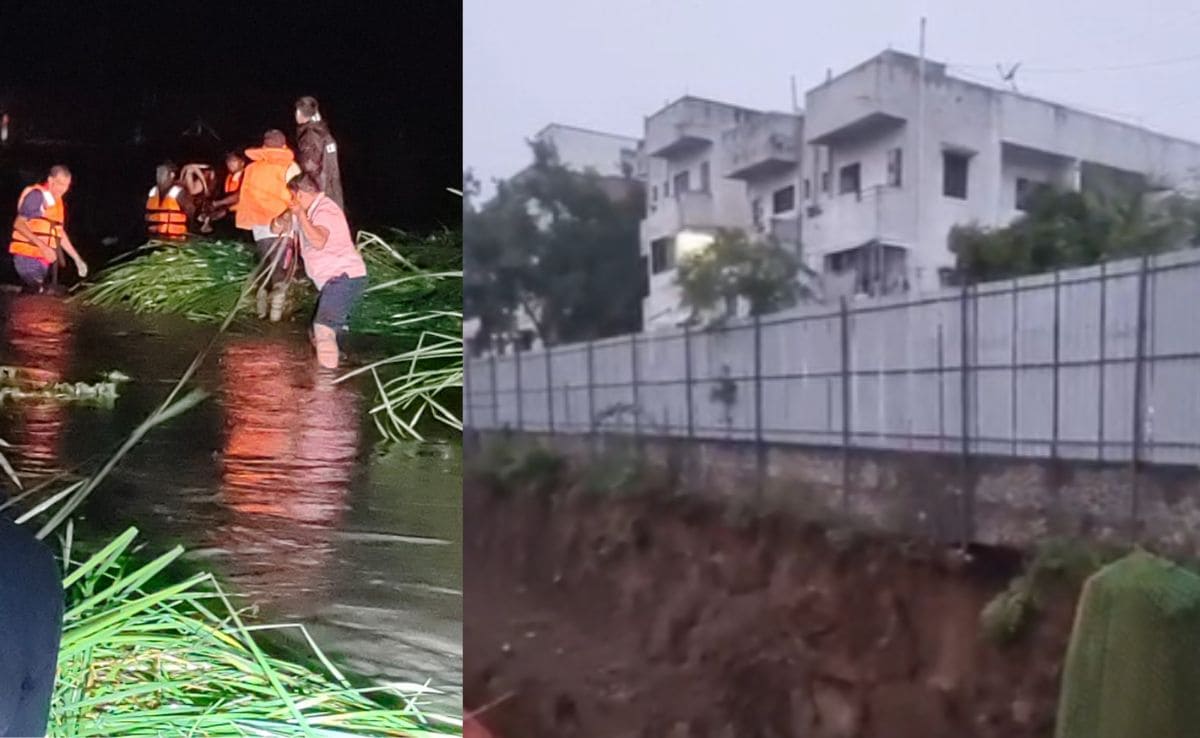 Maharashtra Rain Neera dava Canal bursts River floods in Baramati ...