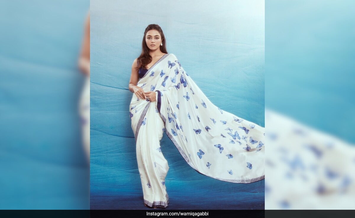 Wamiqa Gabbi Drapes A Butterfly Print Saree And Makes Our Hearts Flutter