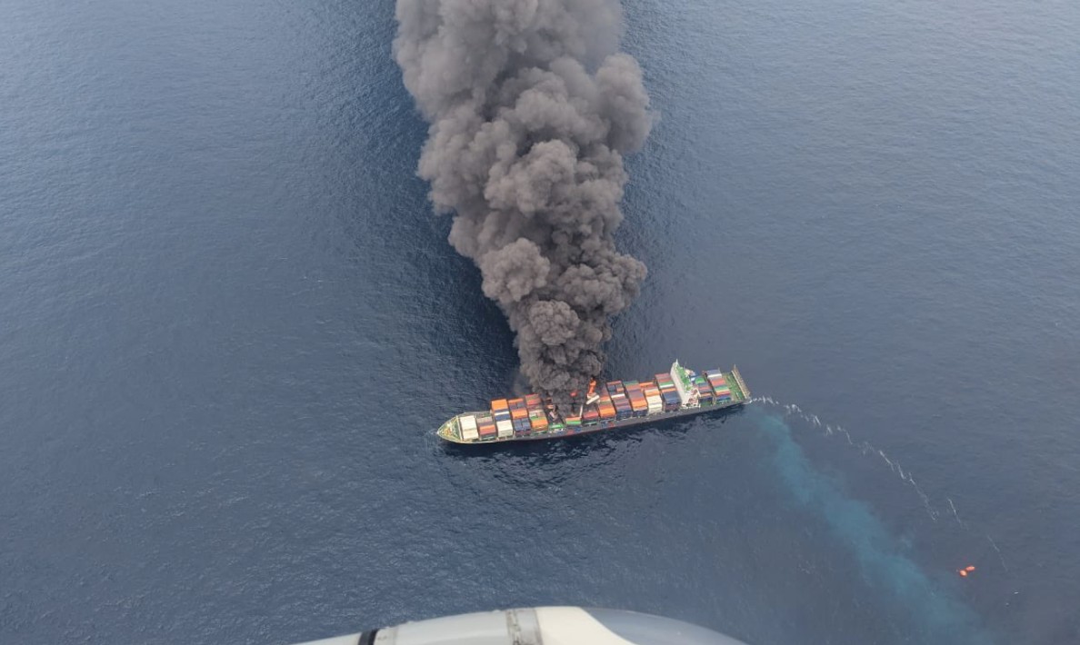 Explosion On Singapore-Flagged Ship Off Kerala Coast, Navy Responds