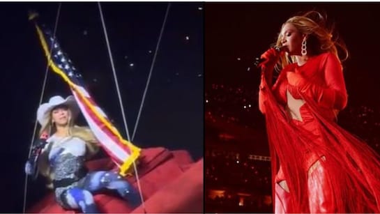 beyonce falling over