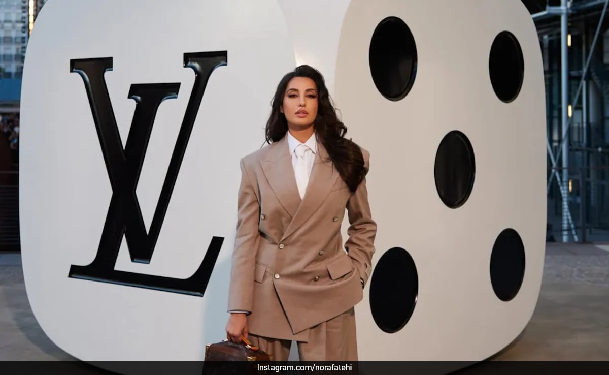 Nora Fatehi's Androgynous Beige Suit Is Here To Stay And Slay The Paris ...